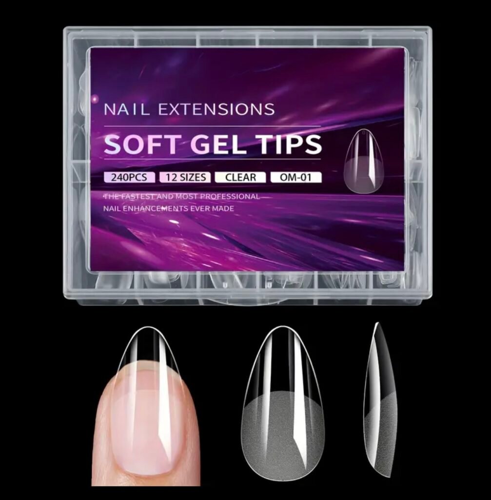 Tips Soft gel 240piezas almendra corta — PER TE